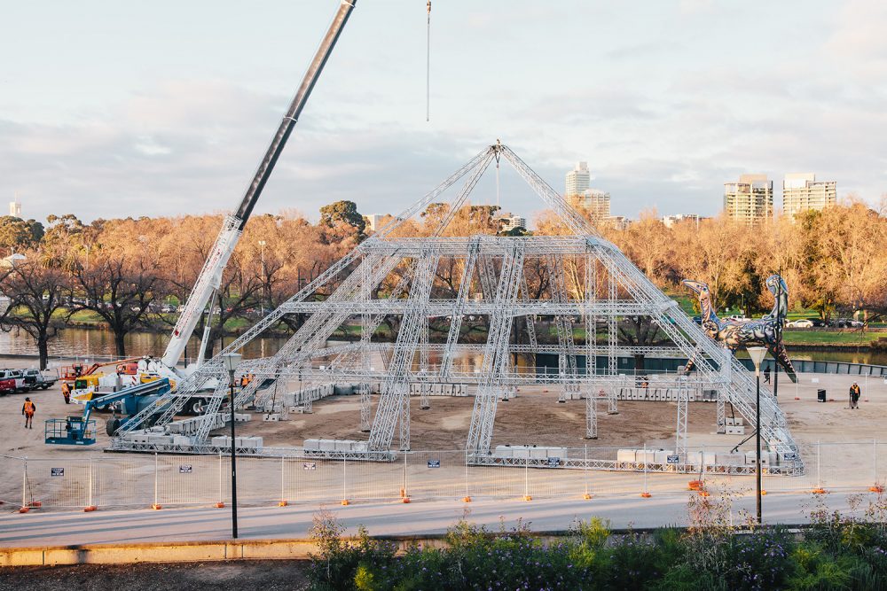 Building a 18 meter high Pyramid In Australia | Eurotruss
